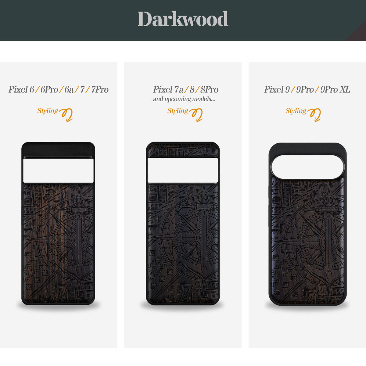 The Zentangle Crow, Classic Engraved Wood & TPU Case - Artisanal Cover ...