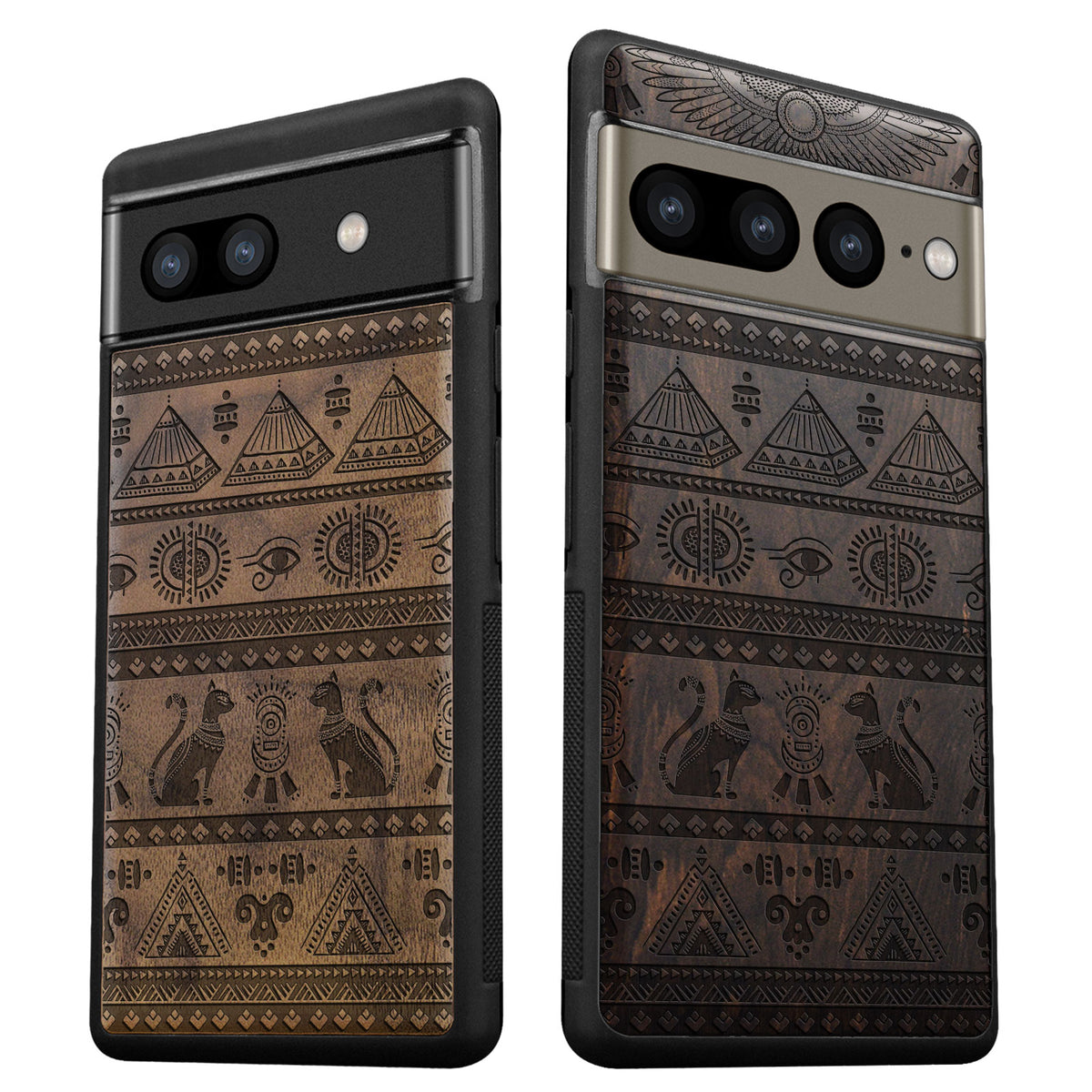 The Symbols of Egypt, Classic Engraved Wood & TPU Case - Artisanal Cov ...